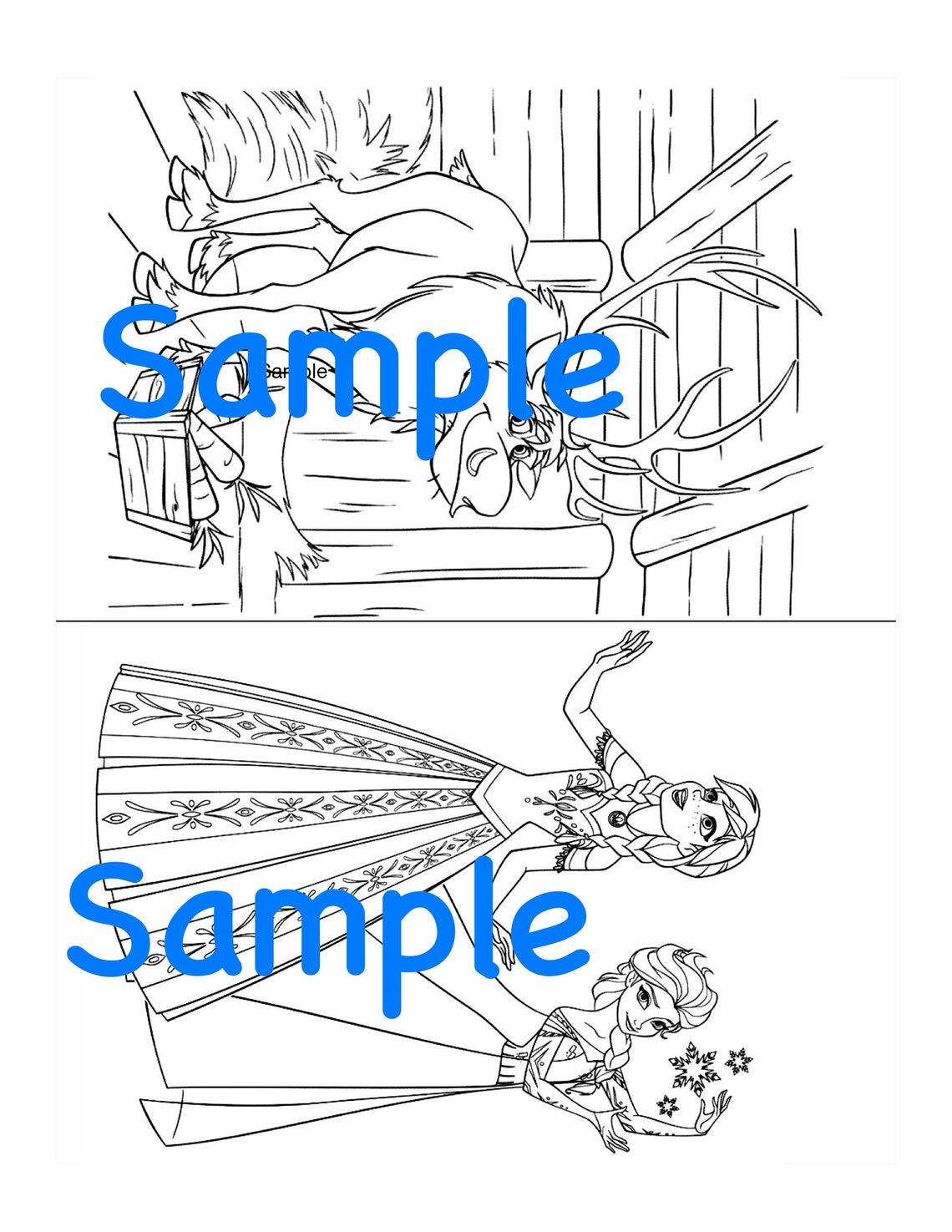 Elsa and Anna Coloring Booklet Frozen Olaf Anna Elsa Kids Drawings Kids ...