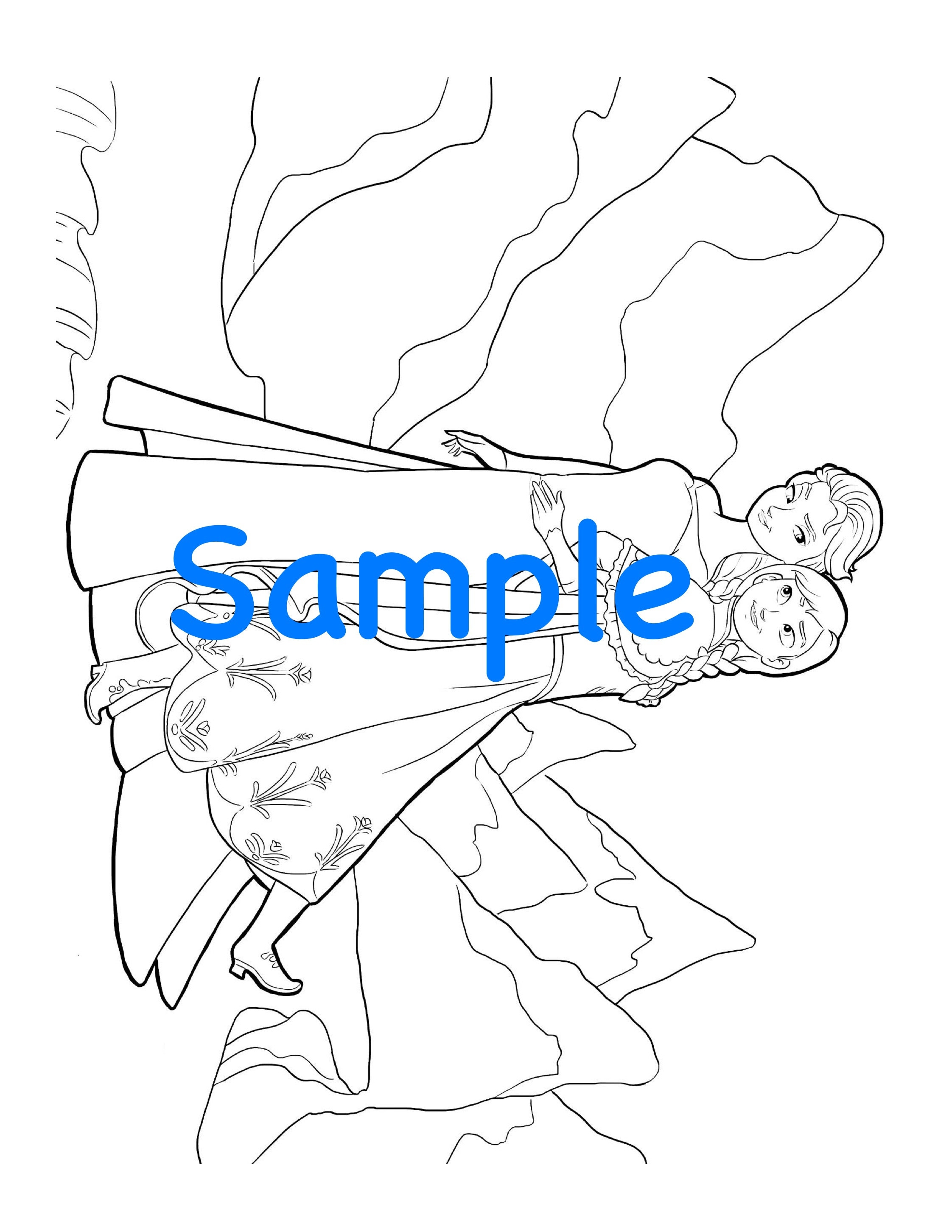 Elsa and Anna Coloring Pages; Frozen; Olaf; Anna; Elsa; Kids Drawings ...