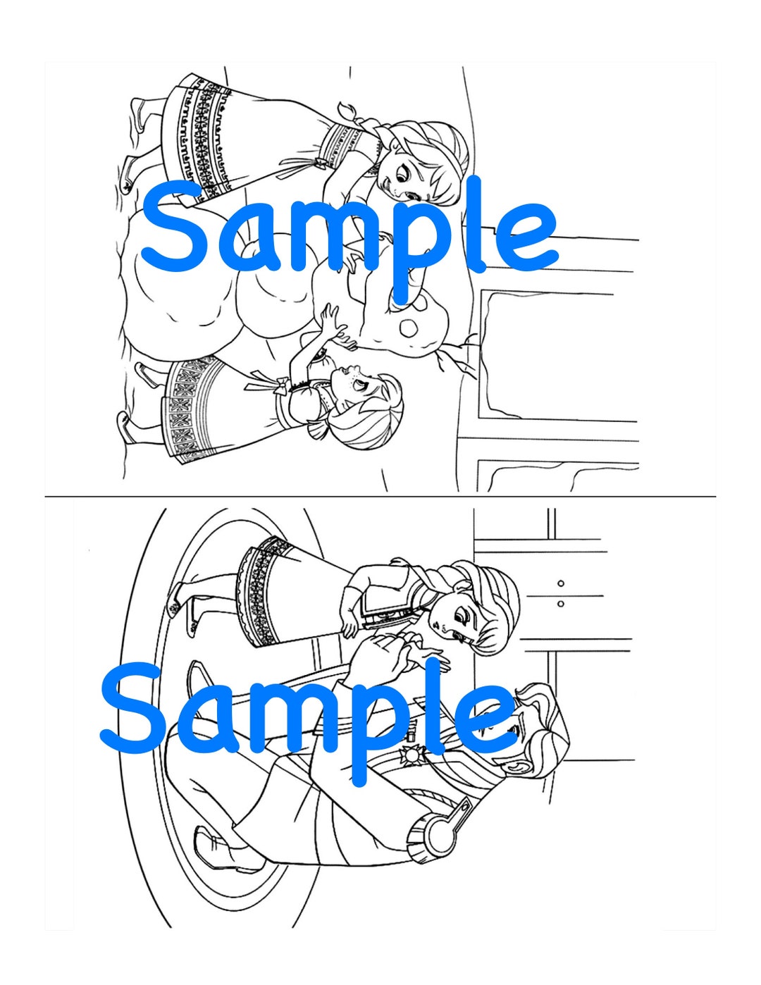Elsa and Anna Coloring Booklet; Frozen; Olaf; Anna; Elsa; Kids Drawings ...