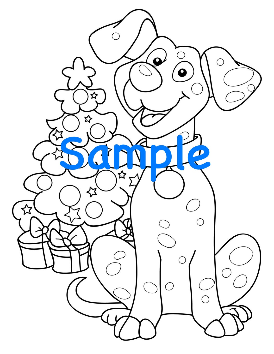 70 Pg Christmas Coloring Book Santa Snowman Reindeer Trees Wreaths Kids ...