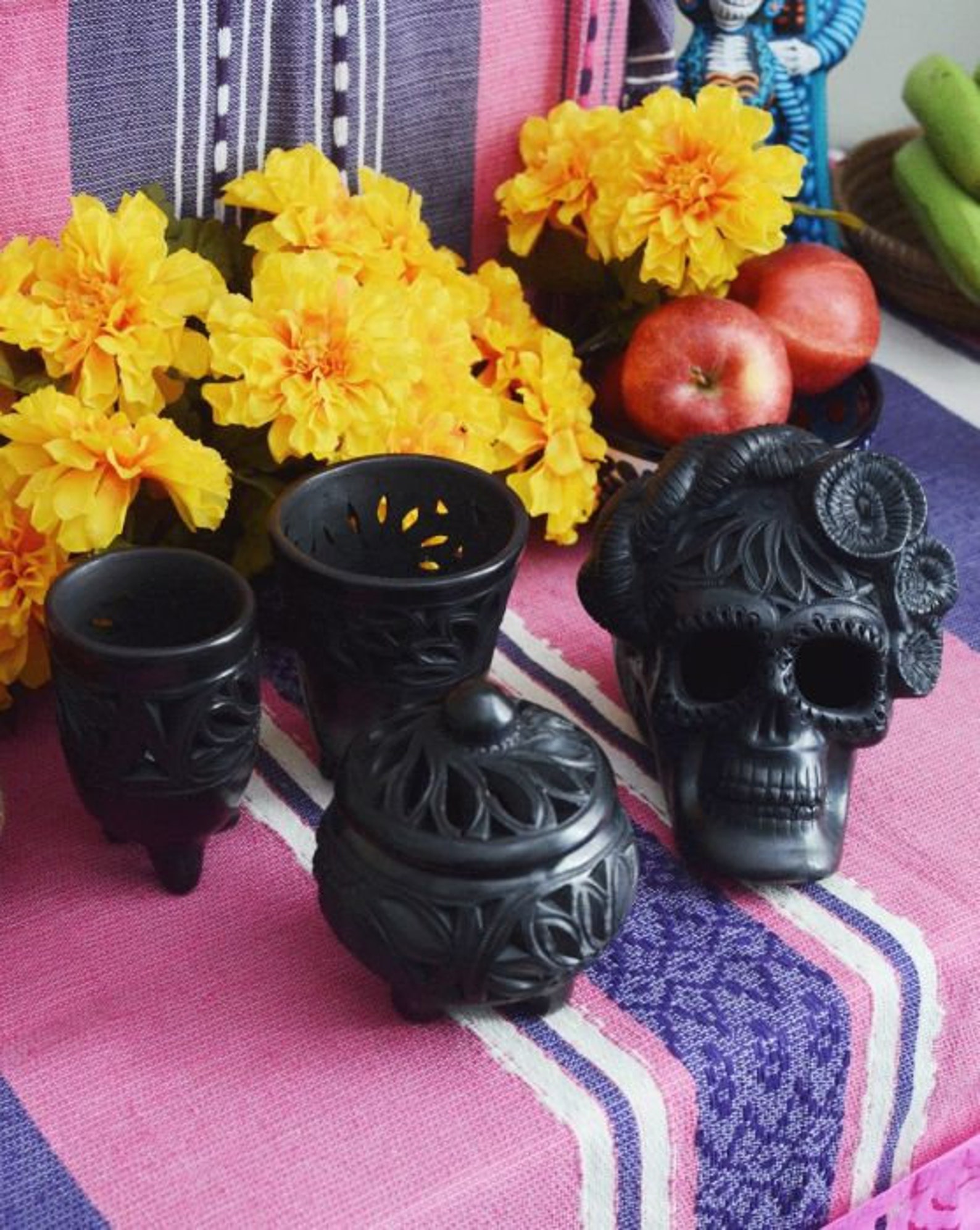 Dia De Los Muertos Set, Ofrenda Set. Day of the Dead Hand Made From ...