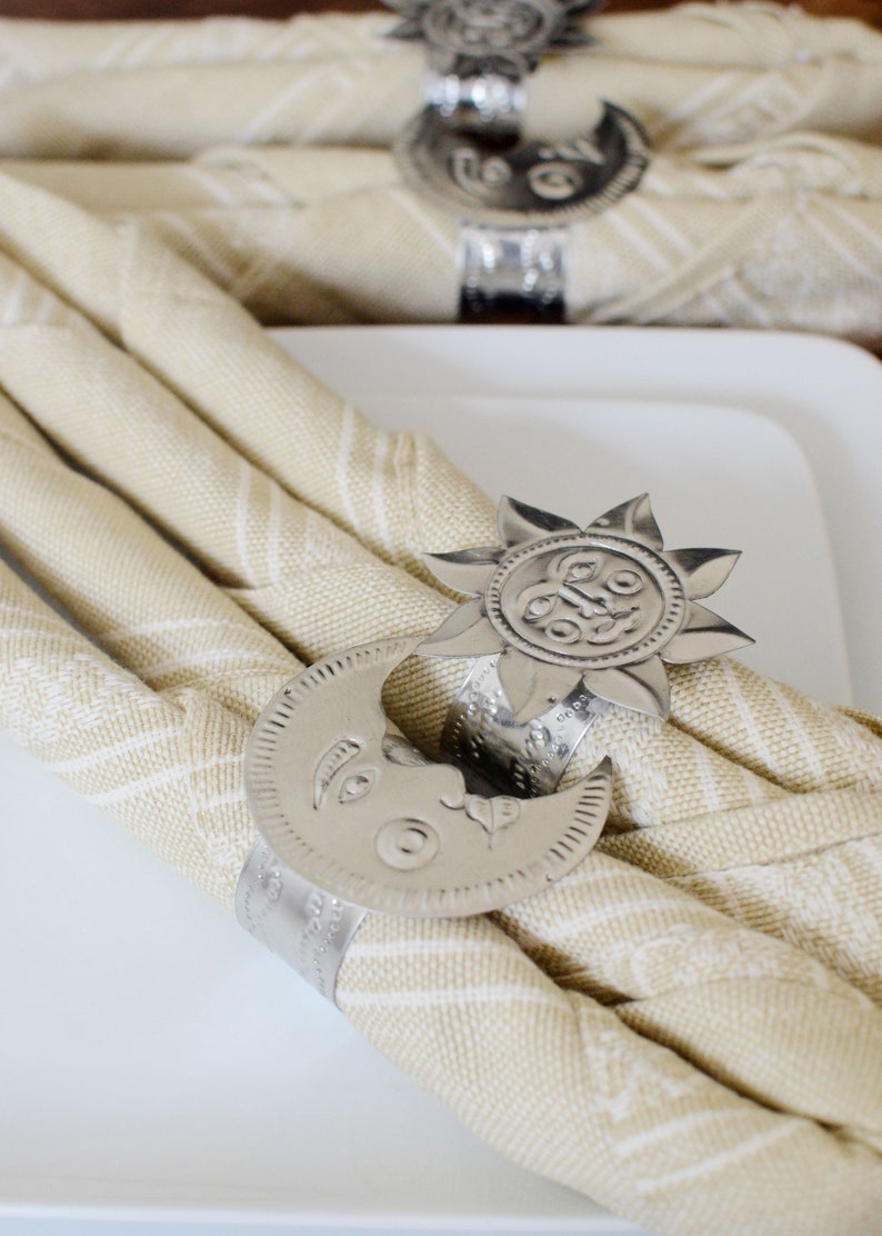 Handwoven Mexican Napkin and Napkin Ring Set - Etsy