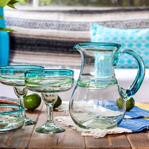 Hand Blown Glass Pitcher - Etsy