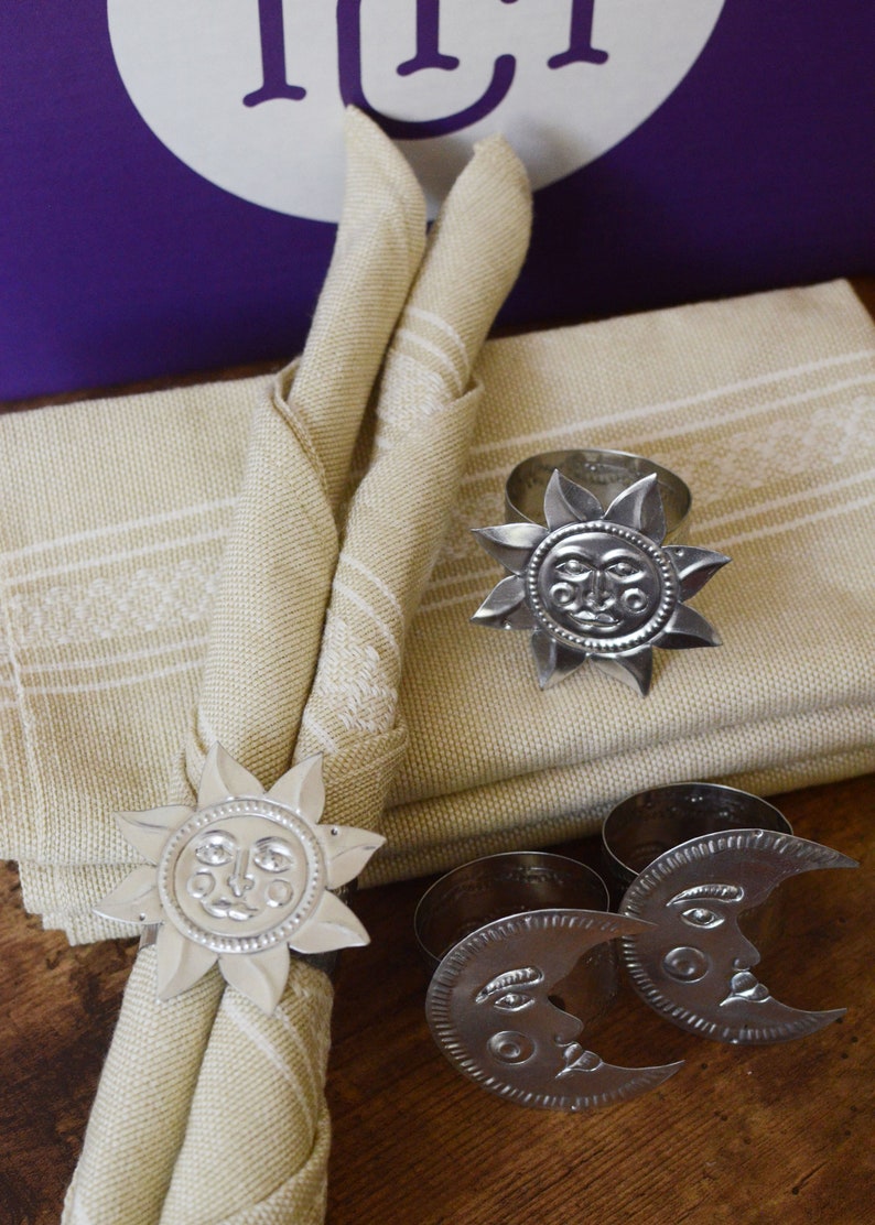 Handwoven Mexican Napkin and Napkin Ring Set - Etsy