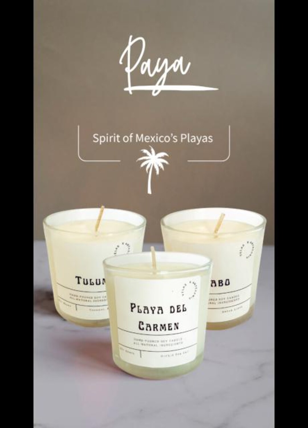 Mexican Beach Candle Collection - Tulum, Playa & Cabo Travel Candle ...