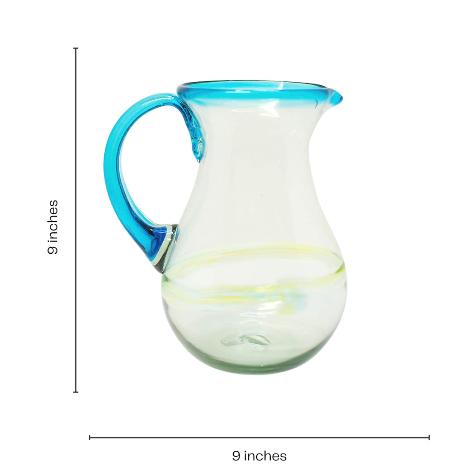 Hand Blown Glass Pitcher - Etsy