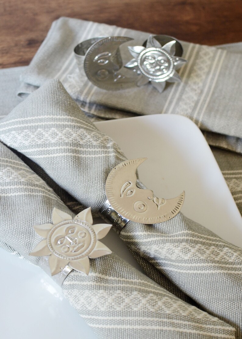 Handwoven Mexican Napkin and Napkin Ring Set - Etsy