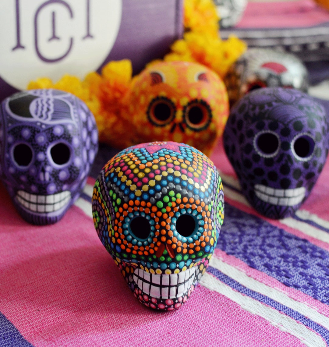 Calvera Skulls Day of the Dead - Dia De Los Muertos Calavera, Mexican ...