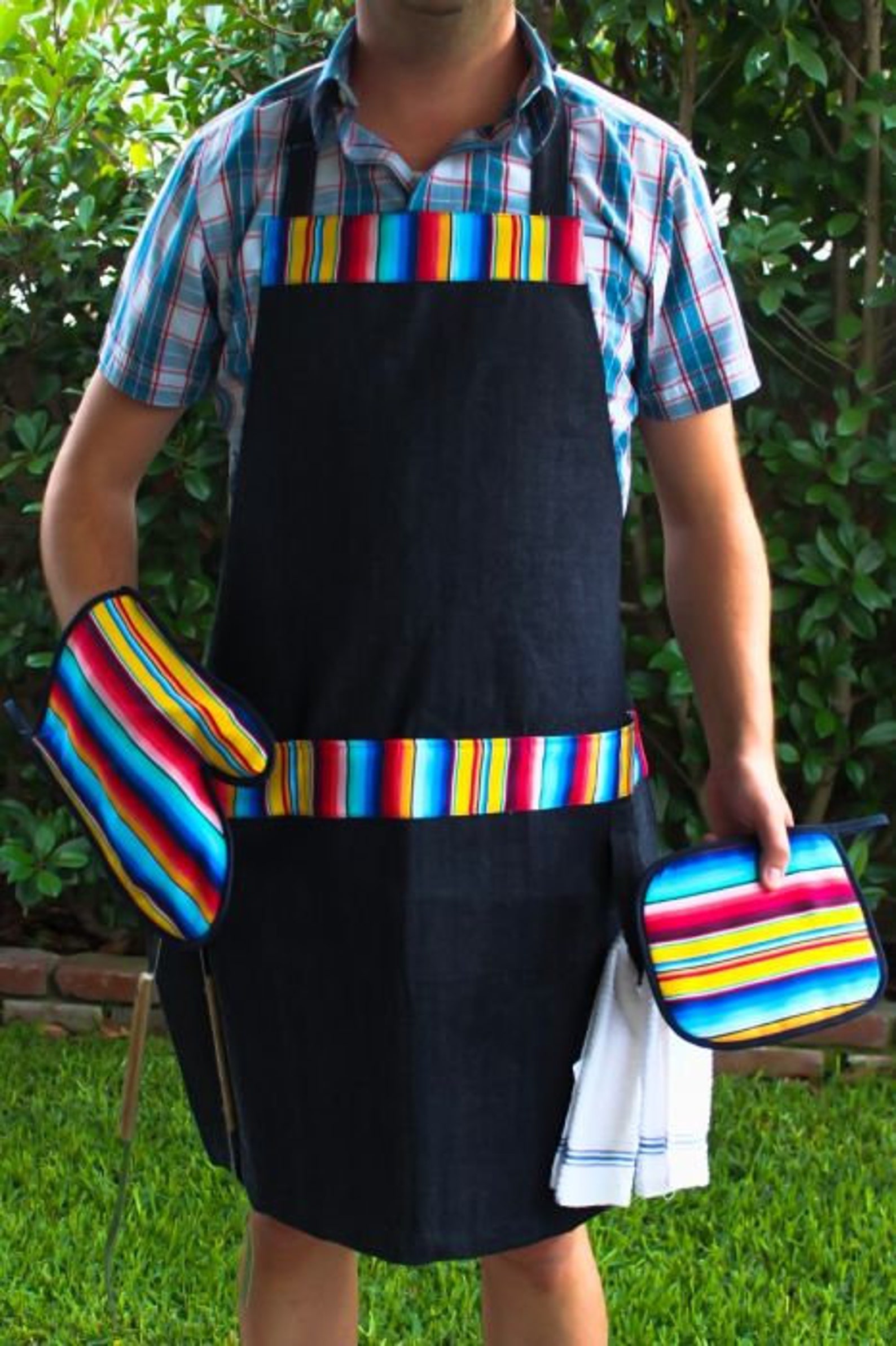 Kitchen Apron Set With Pockets Artisan Made Chef Apron - Etsy