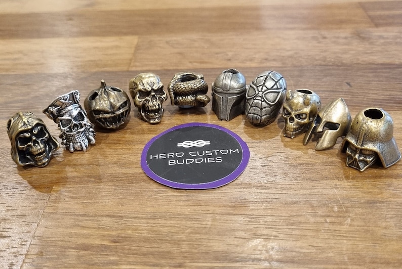 Metal Bead Devil Skull Pirate Spartan Warrior Grim Reaper Paracord 550 ...