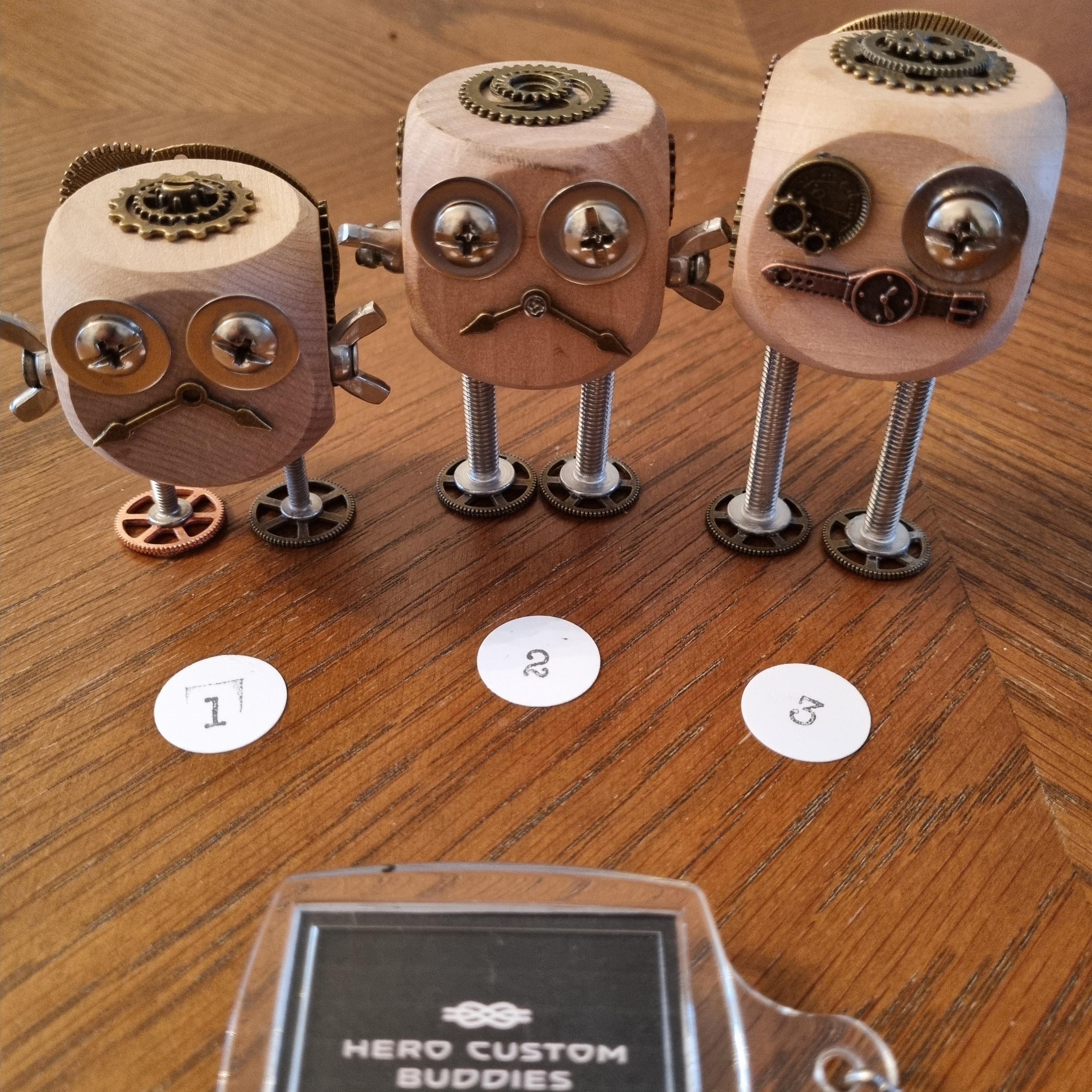 Wooden Steampunk Robot Desk Buddy Ornament - Etsy