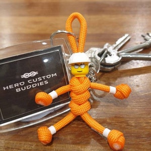 Construction Worker Engineer Builder Keyworker Paracord Keyring ...