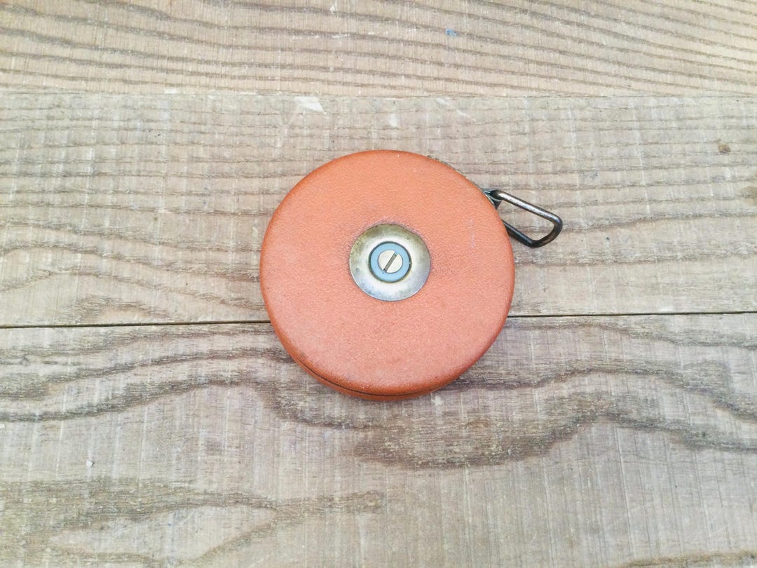 Vintage West German BMI Leather & Brass Cased 50ft Steel Tape Measure ...
