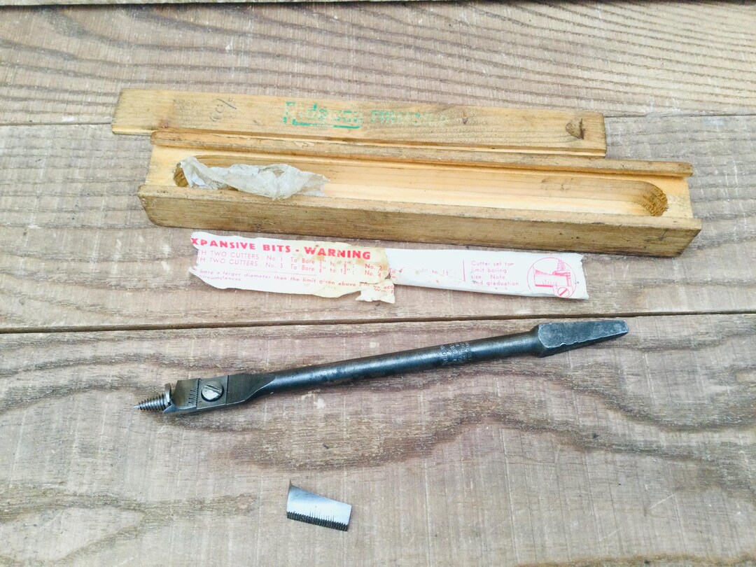 Vintage Wm Ridgeway Expansive Brace Bit With Box & Two Cutters - Etsy