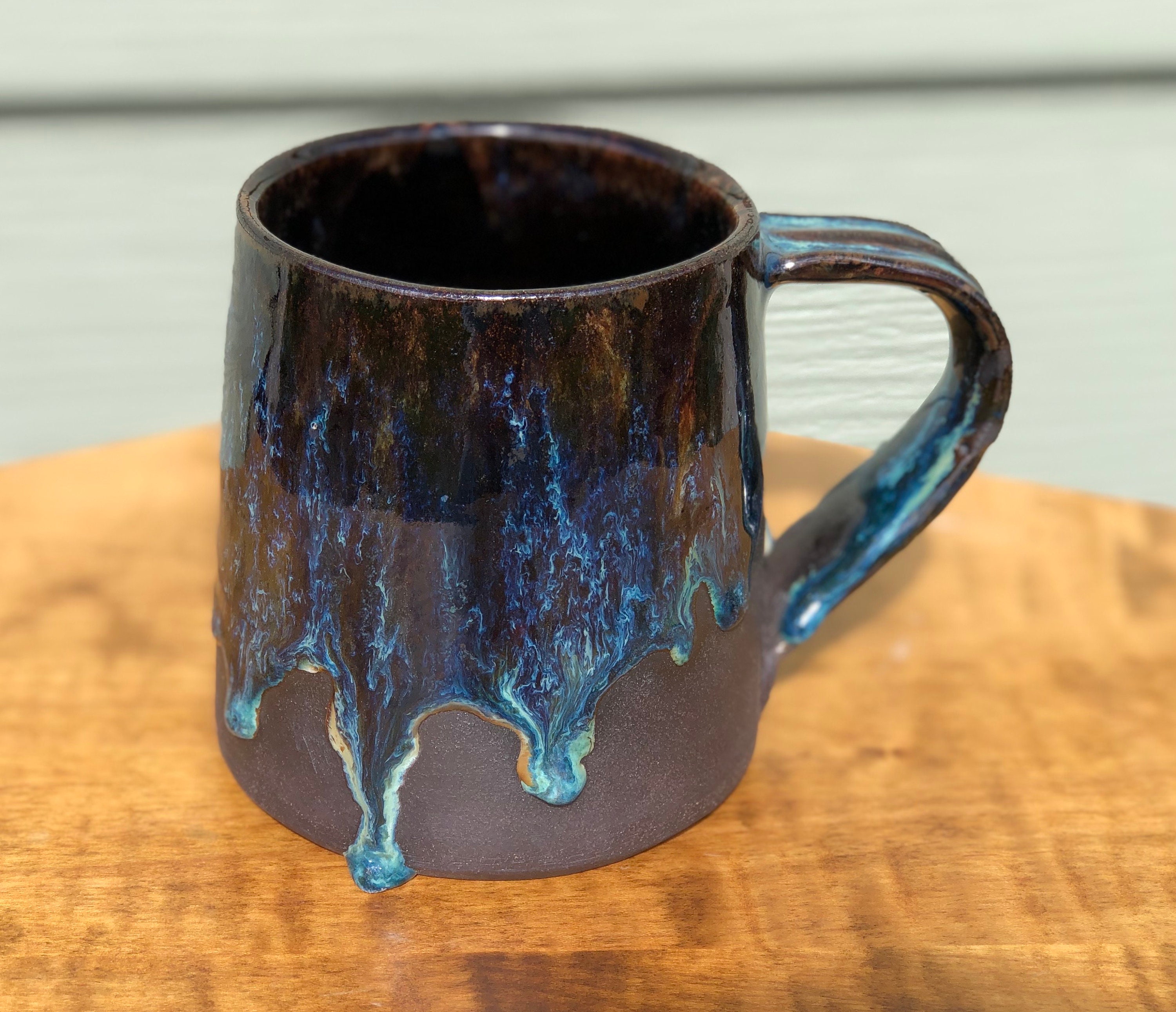 Cosmic Mug, Dripping Glaze, 16 Oz - Etsy