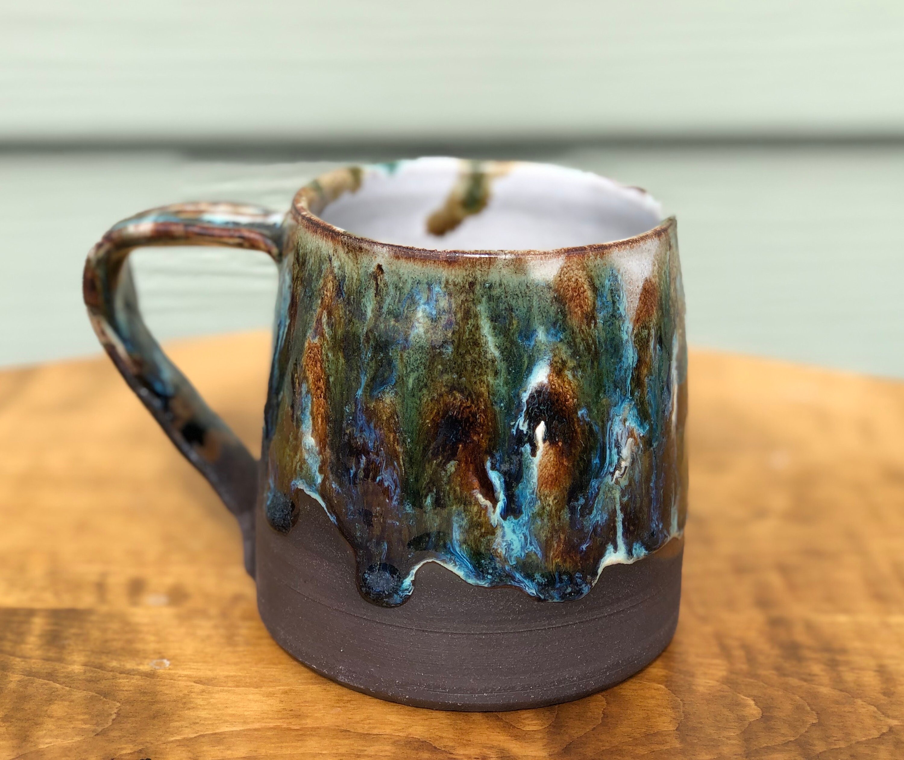 Cosmic Mug, Dripping Glaze, 16 Oz - Etsy