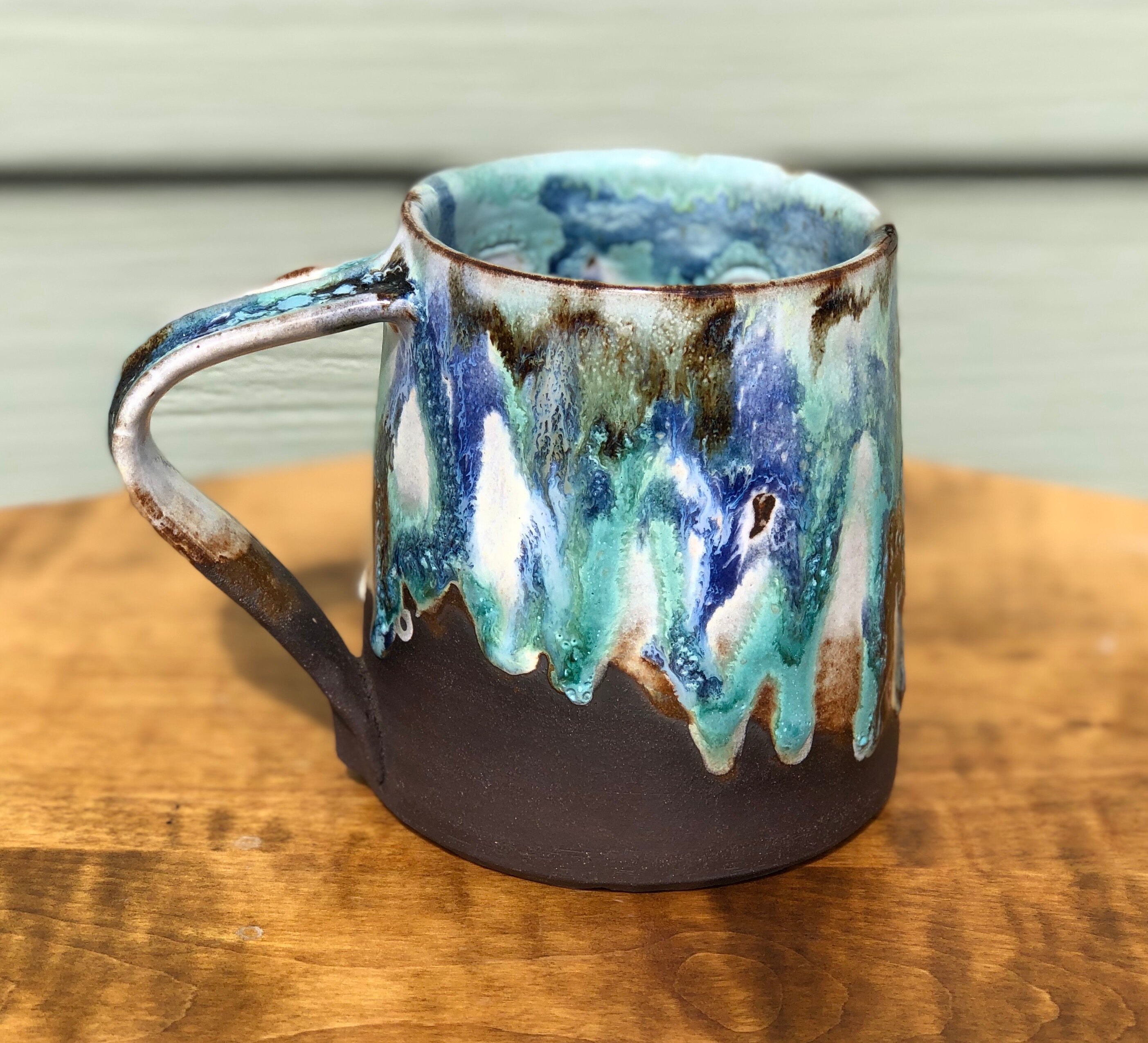 Cosmic Mug, Dripping Glaze, 16 Oz - Etsy