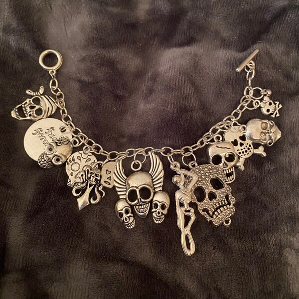 Skull Bracelet - Etsy
