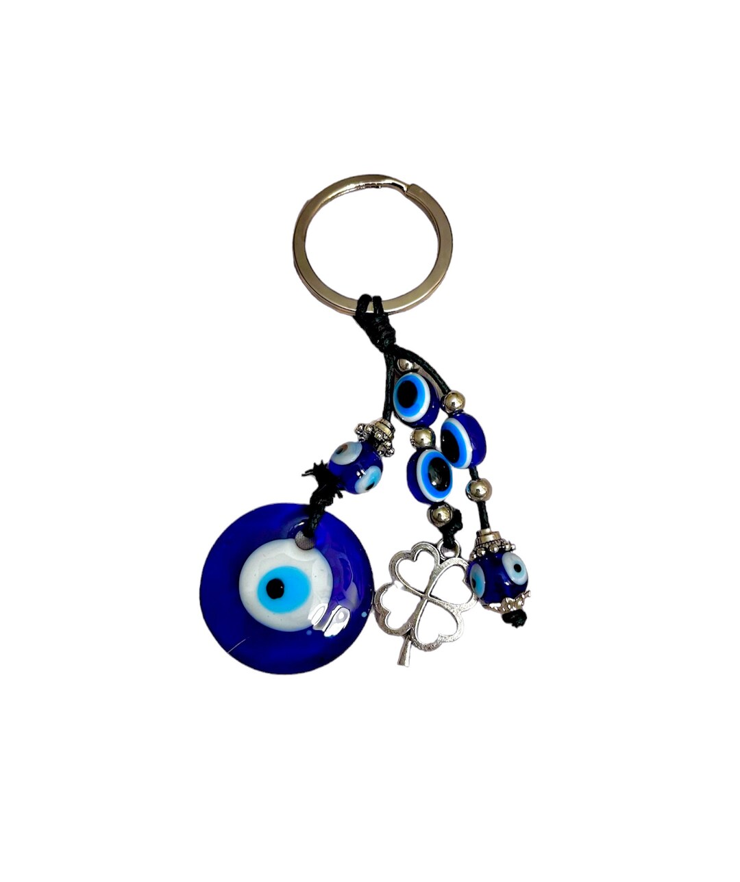 Handmade Evil Eye Four Leaf Clover Keychain - Etsy
