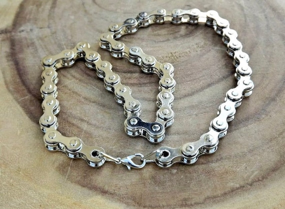 Motorcycle Chain and Bracelet Set - Handmade! - Gem