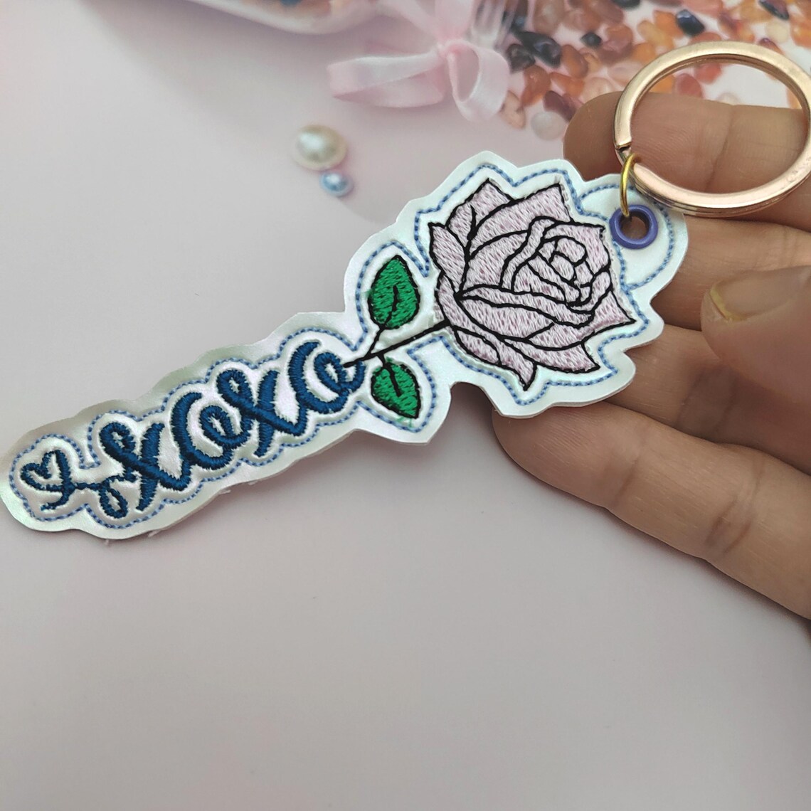 Xoxo Rose ITH Snap Tab Embroidery Design, Valentines Day in the Hoop ...