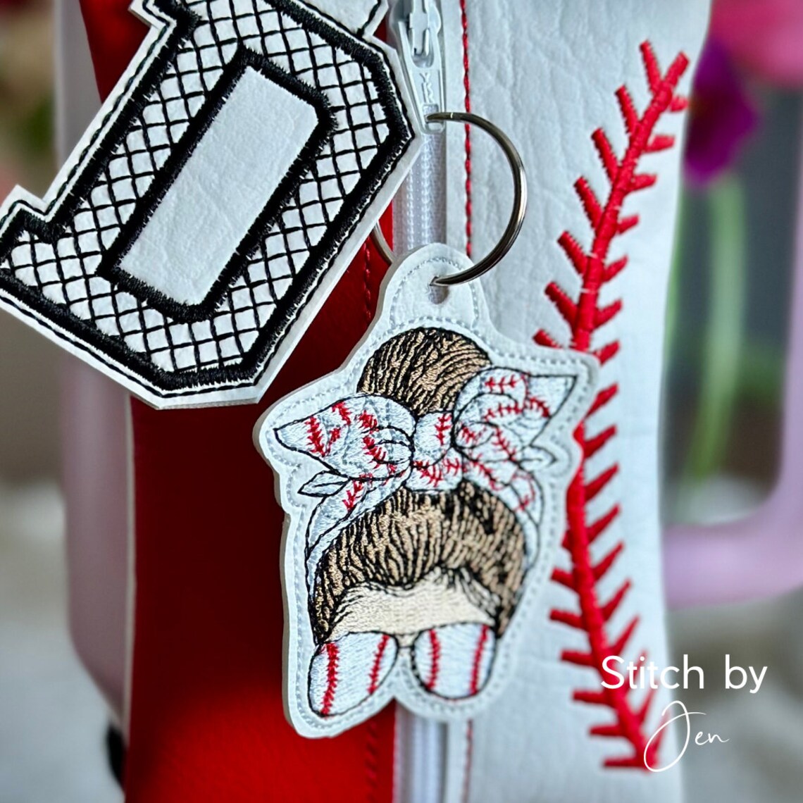 Baseball Mom Messy Bun the Hoop Snap Tab Machine Embroidery Designs ...