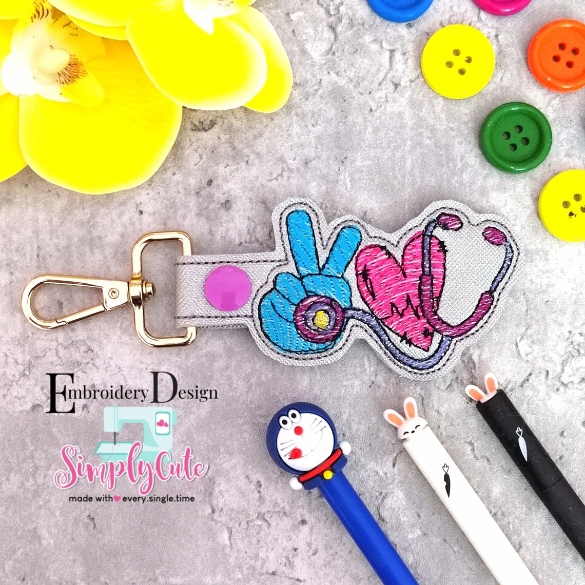 Key Fob Embroidery Design Features Ith Embroidery Designs - Etsy