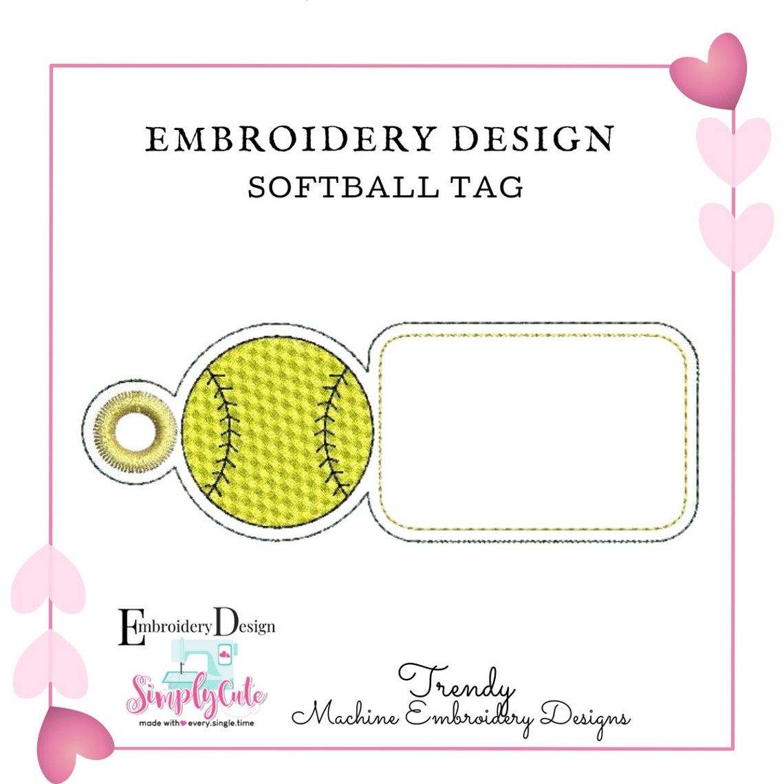 BLANK Key Fob | Sports Tag Embroidery Design | ITH Embroidery Files ...