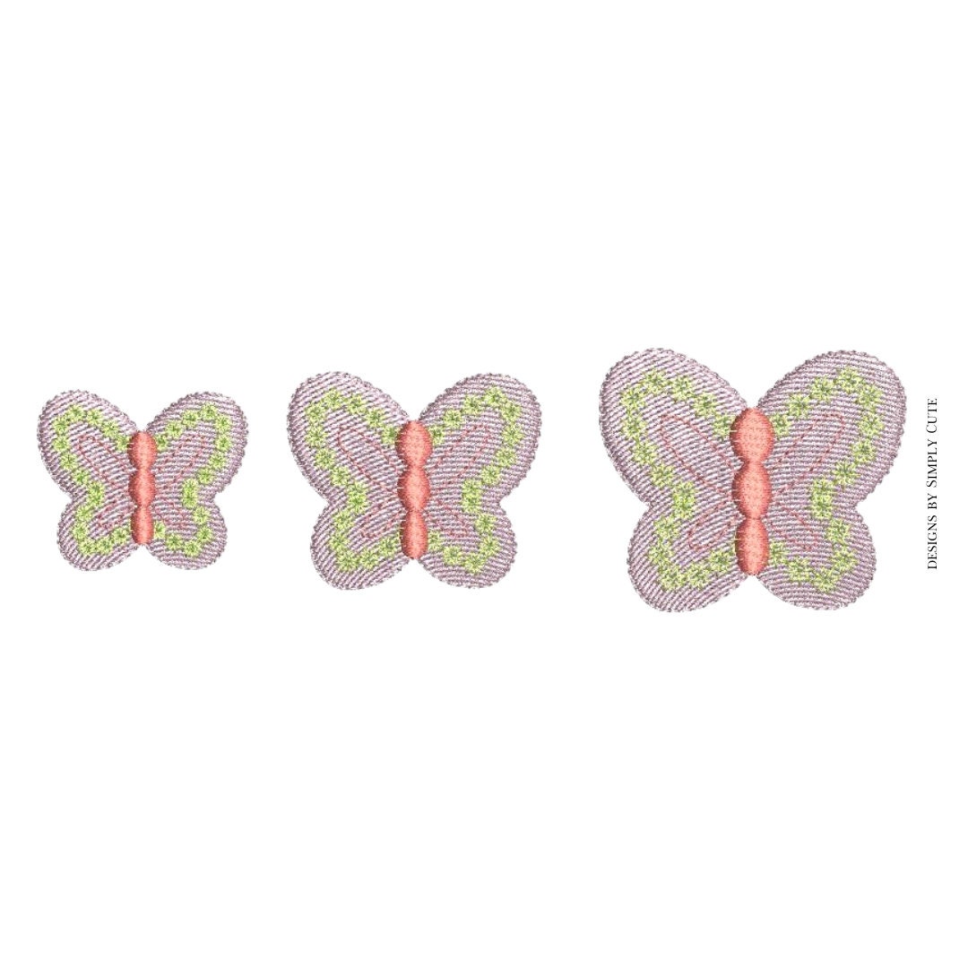 Mini Butterfly Machine Embroidery Design - 3 Sizes - INSTANT DOWNLOAD ...