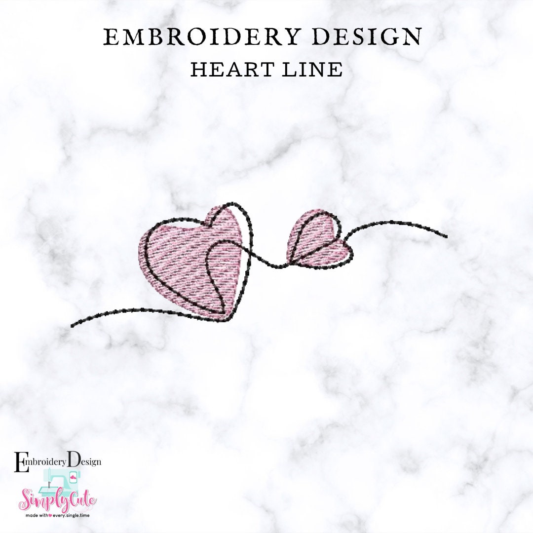 Heart Embroidery Designs, Valentines Day Embroidery File, Valentine's ...