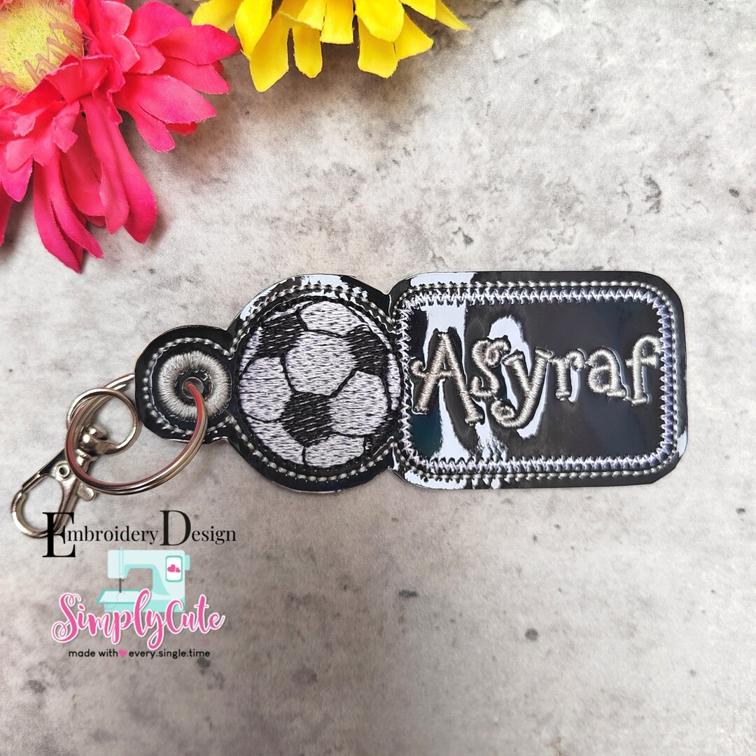 BLANK Key Fob | Sports Tag Embroidery Design | ITH Embroidery Files ...