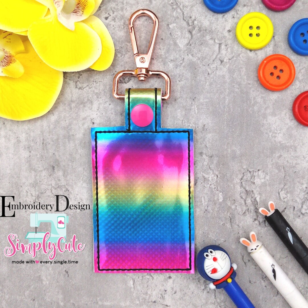 Monogram Blank Rectangle ITH Key Fob Embroidery Design File, in the ...