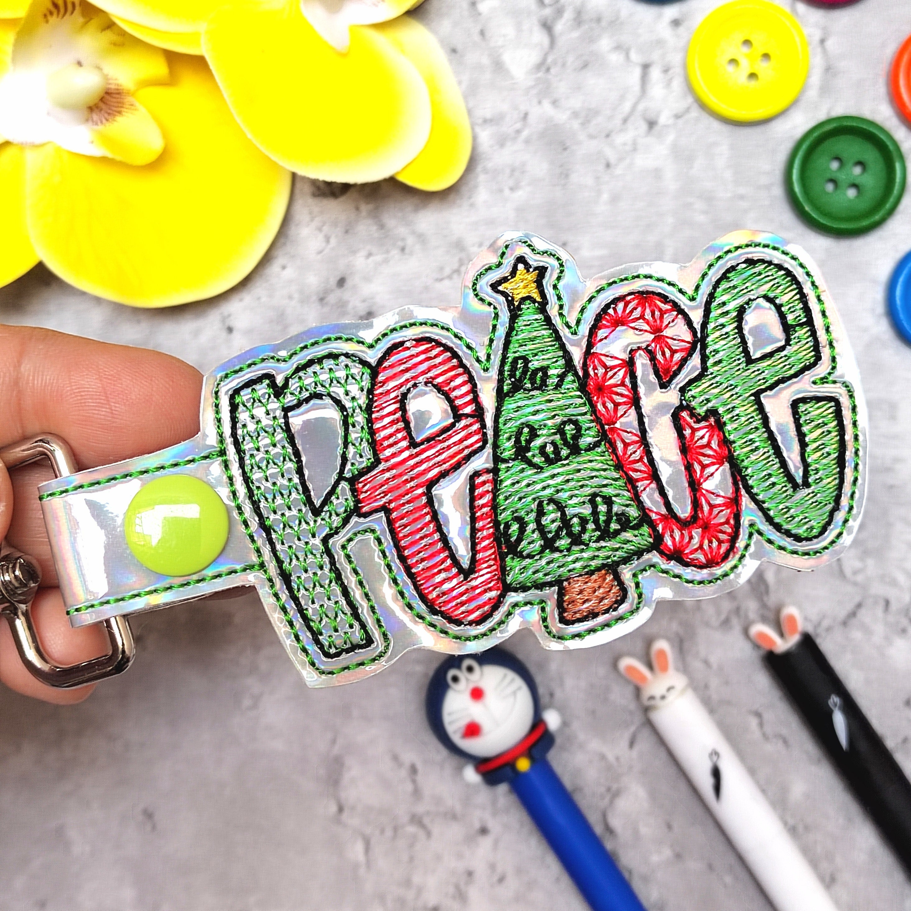 ITH Christmas Embroidery Designs Features Key Fob Embroidery - Etsy