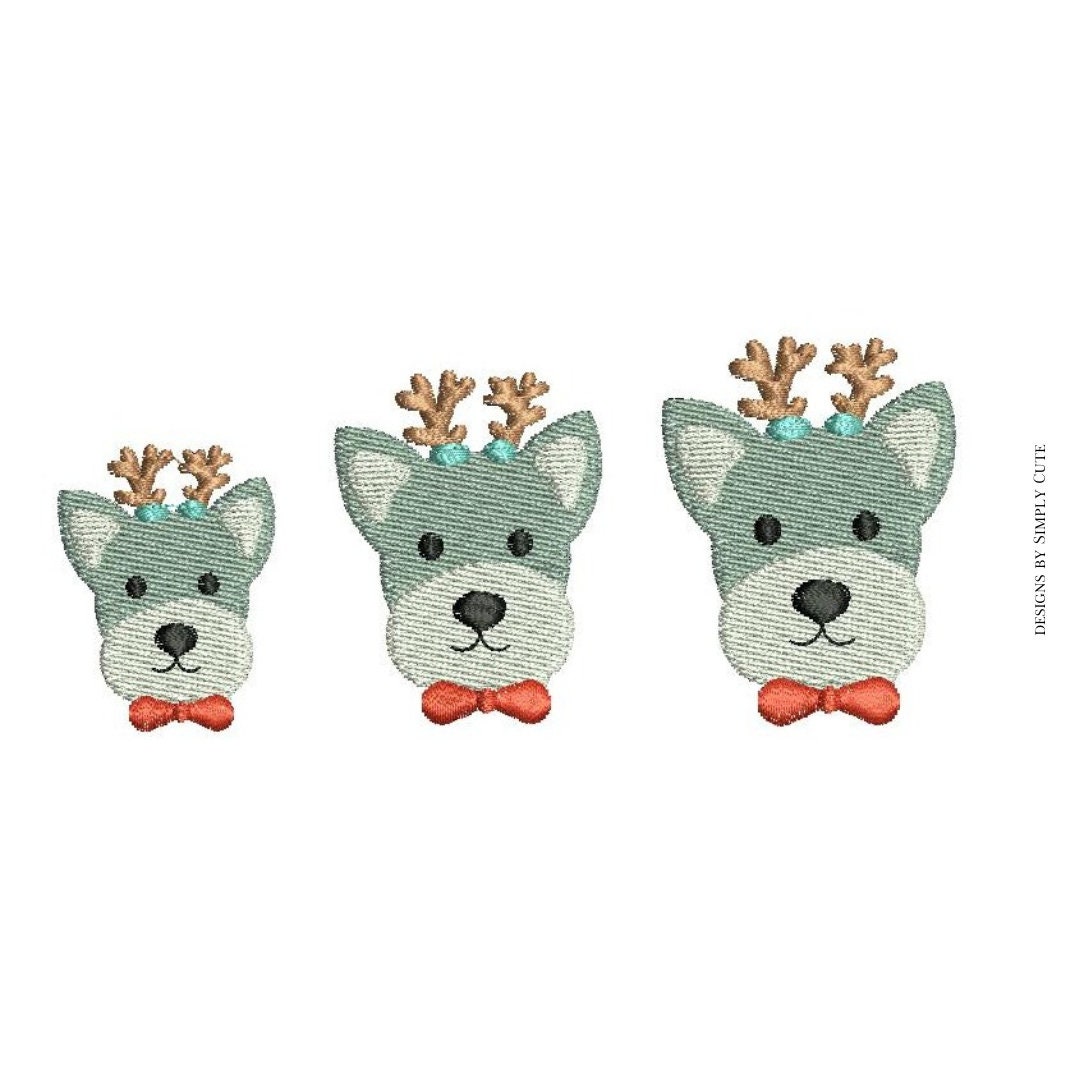 Mini Dog Machine Embroidery Designs, Dog Embroidery Design - 3 Sizes ...