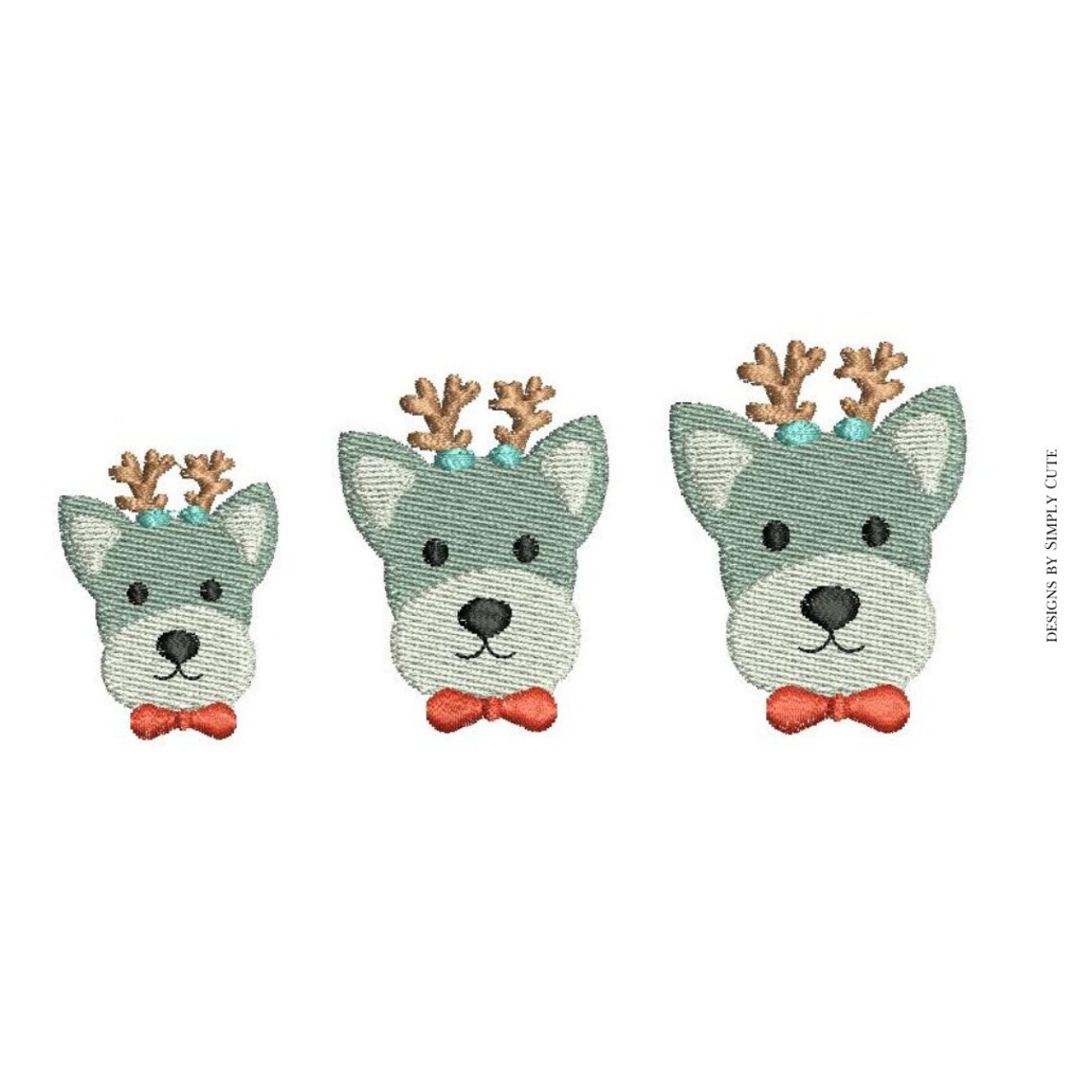 Mini Dog Machine Embroidery Designs Dog Embroidery Design 3 - Etsy