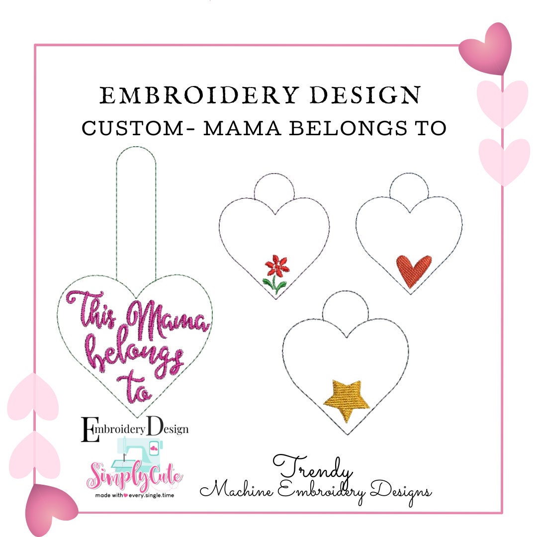 Custom Embroidery Design Mom Embroidery Designs ITH - Etsy