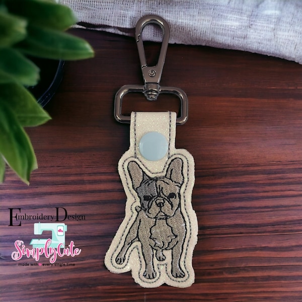 Machine Embroidery Key Fob Dog - Etsy