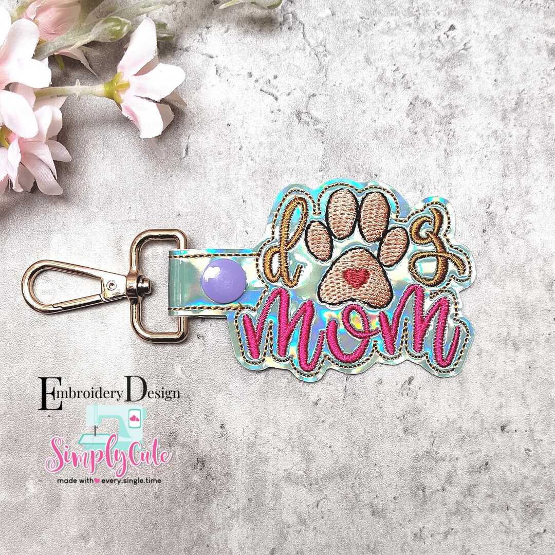 Mom Embroidery Design | Dog Monogram Embroidery Design | ITH Embroidery ...