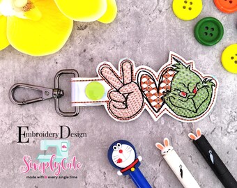 Grinch Key Embroidery - Etsy