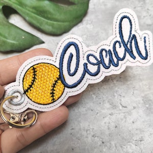 Softball Embroidery Design, ITH Snap Tab Embroidery Designs, Coach ...