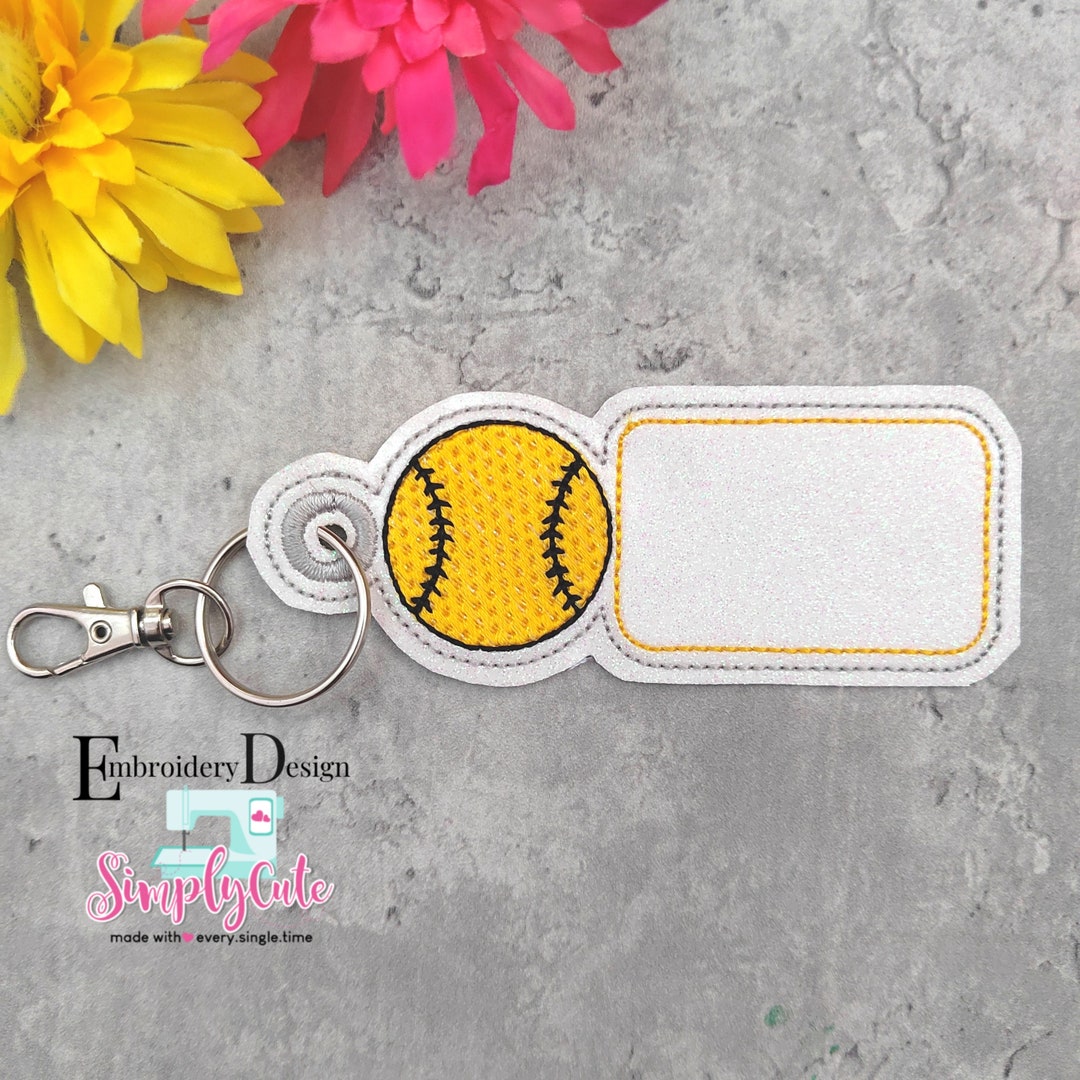 BLANK Key Fob | Sports Tag Embroidery Design | ITH Embroidery Files ...
