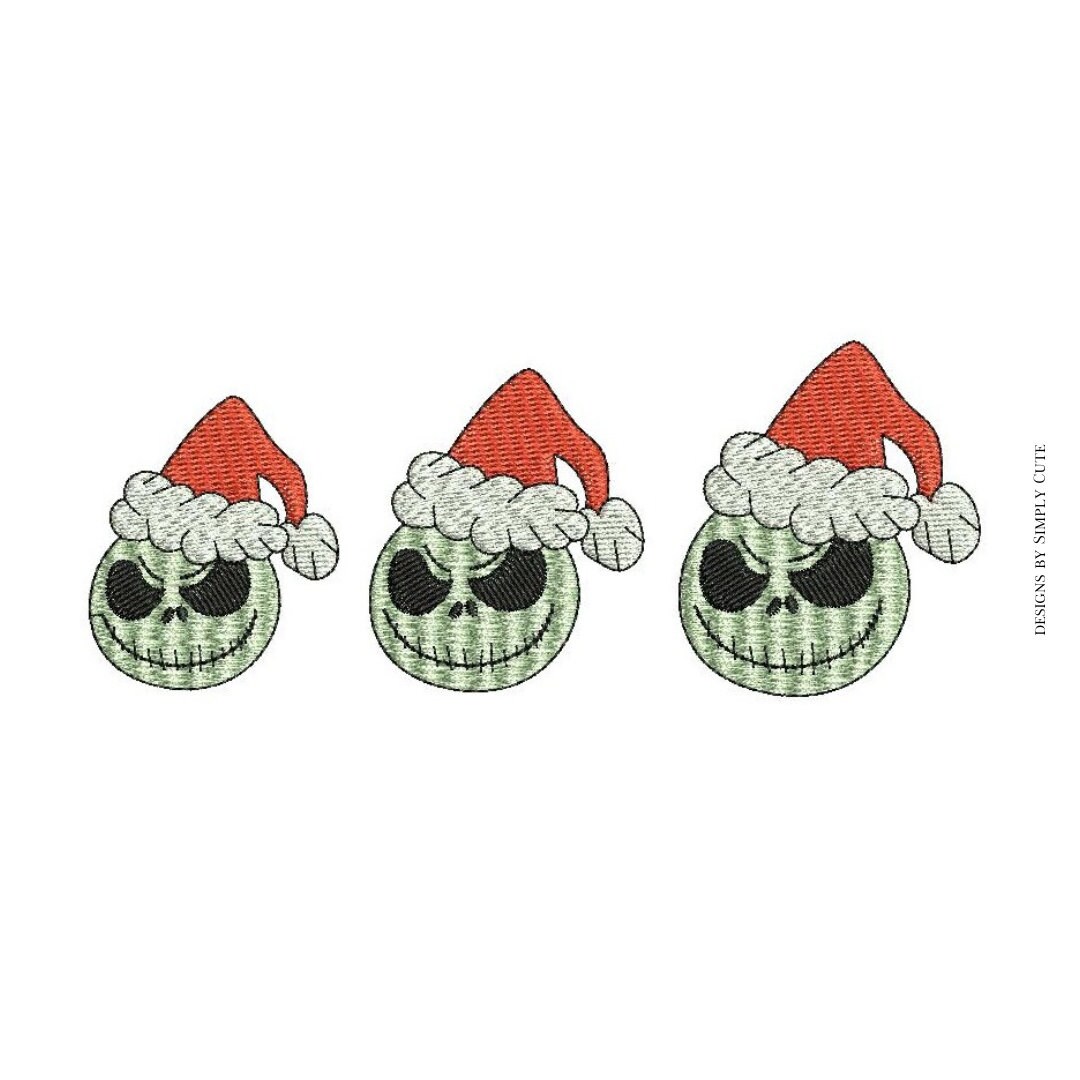 Mini Embroidery Design Christmas, Santa Jack Small Machine Embroidery ...