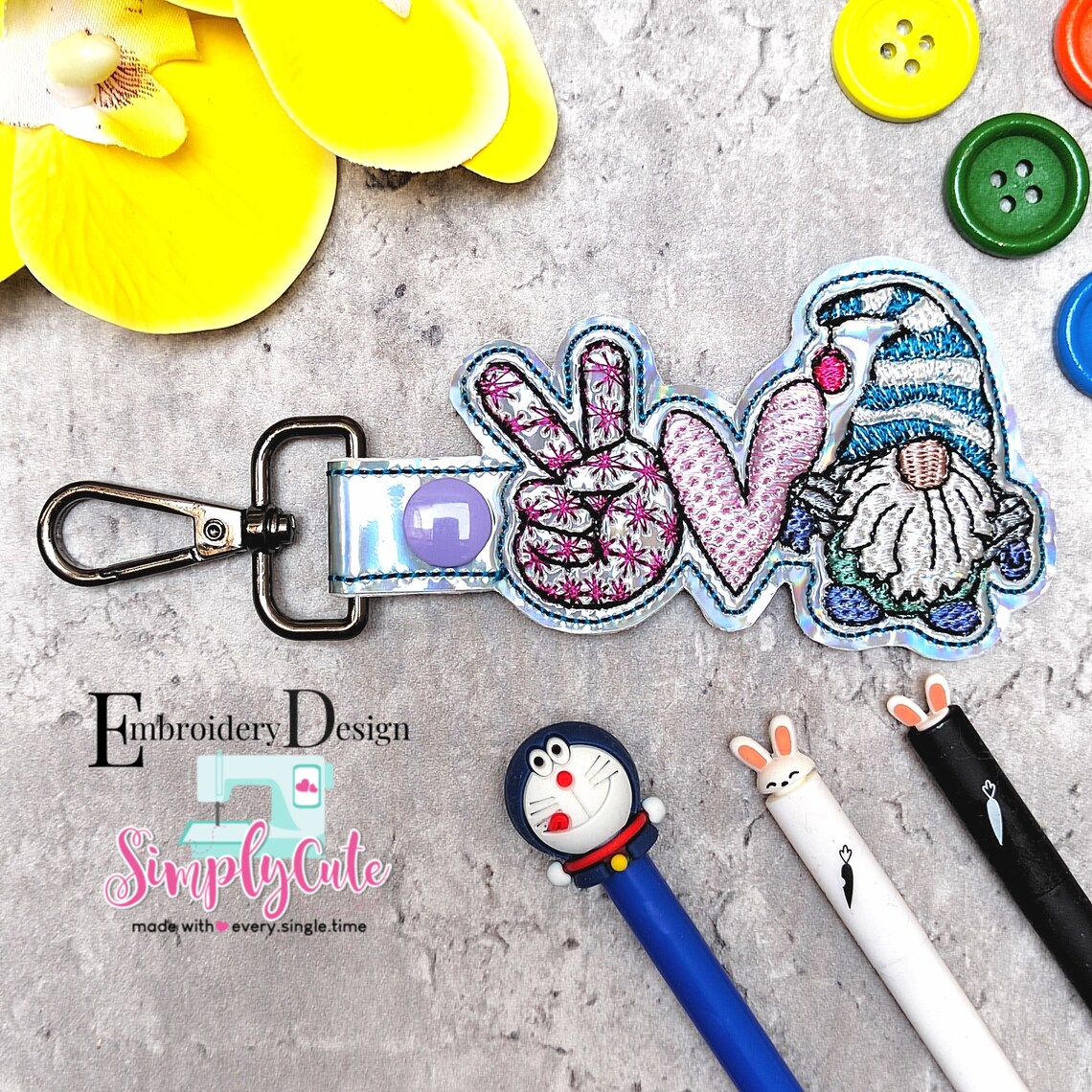 In the Hoop Embroidery Designs Features Key Fob Embroidery Designs ...