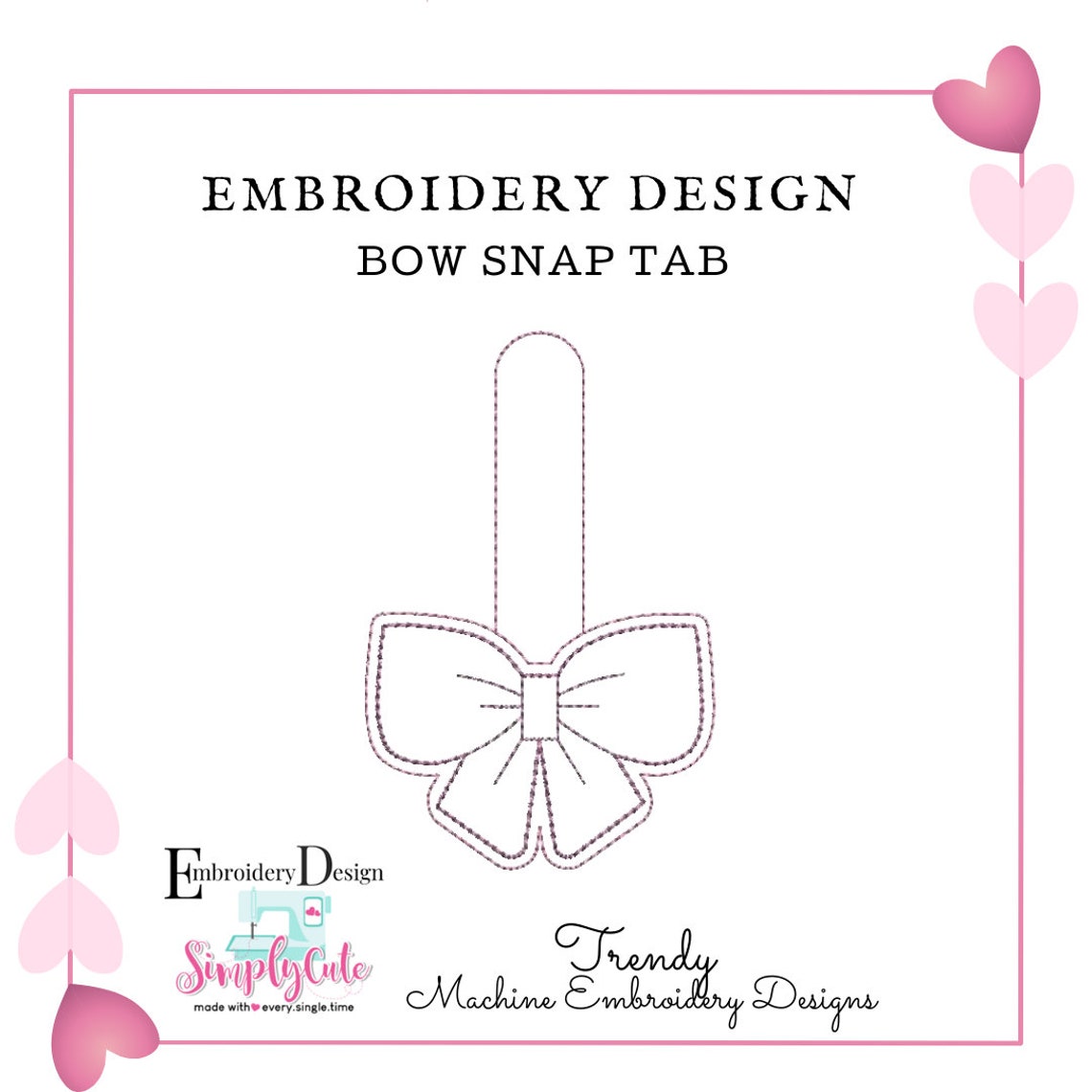 Bow Embroidery Designs, ITH Embroidery Designs, Bow Embroidery Files ...