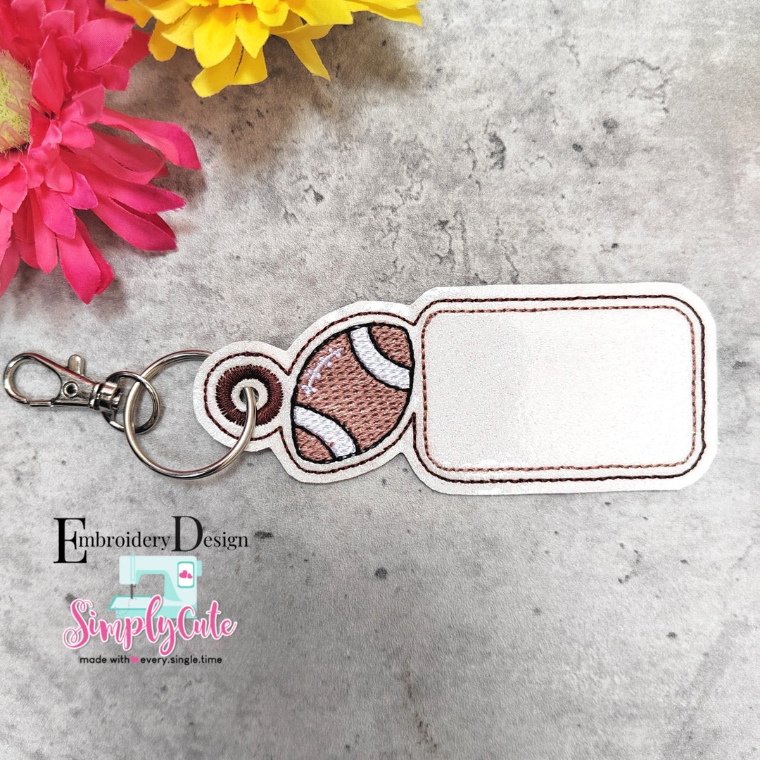 BLANK Key Fob | Sports Tag Embroidery Design | ITH Embroidery Files ...
