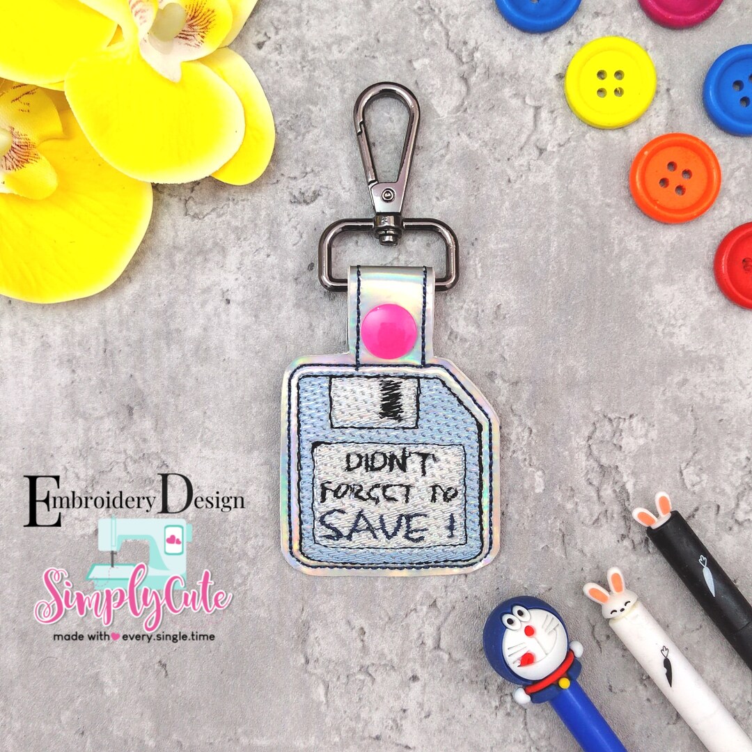 ITH Snap Tab Embroidery Design, Snap Tab for Machine Embroidery, Key ...