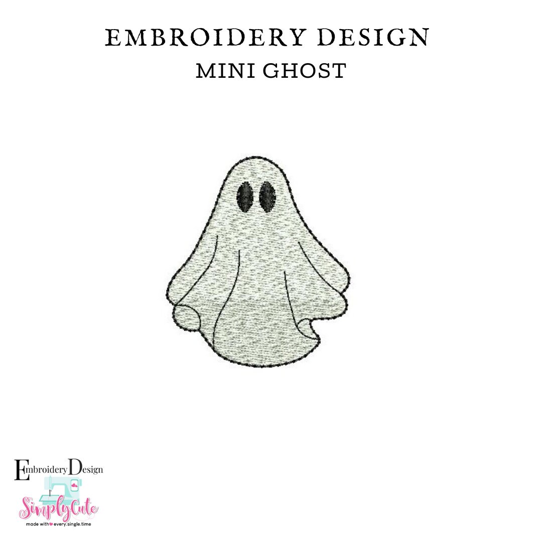 Mini Ghost Halloween Embroidery Design - 3 Sizes - Etsy