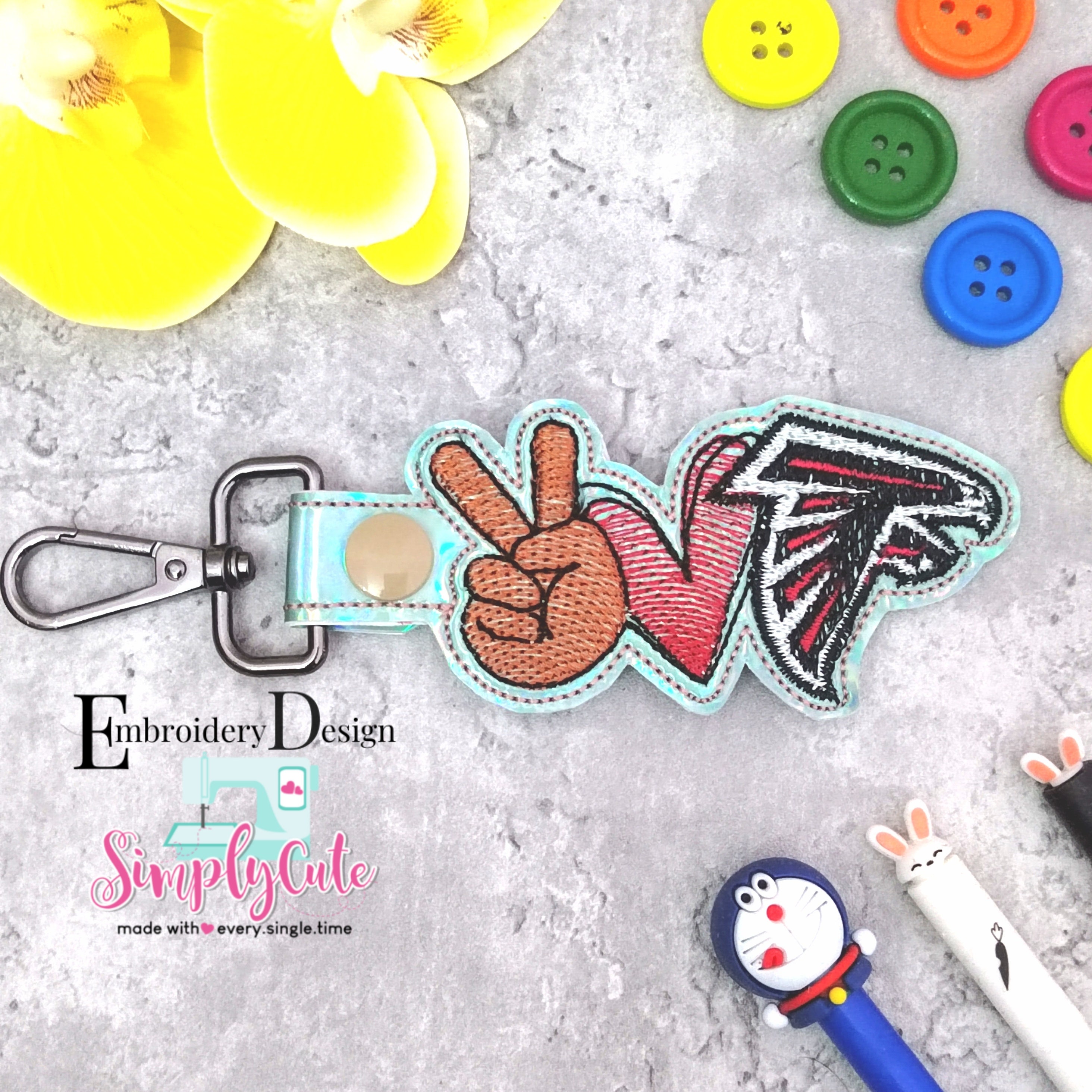 Trendy Machine Embroidery Design, Key Fob Embroidery Design, Embroidery ...