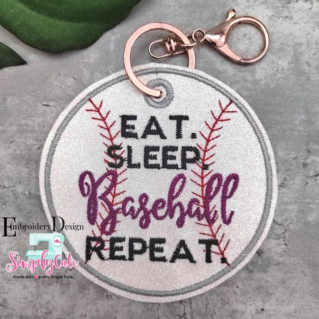 Sports Tag Baseball Embroidery Designs, ITH Bag Tag Embroidery Design ...