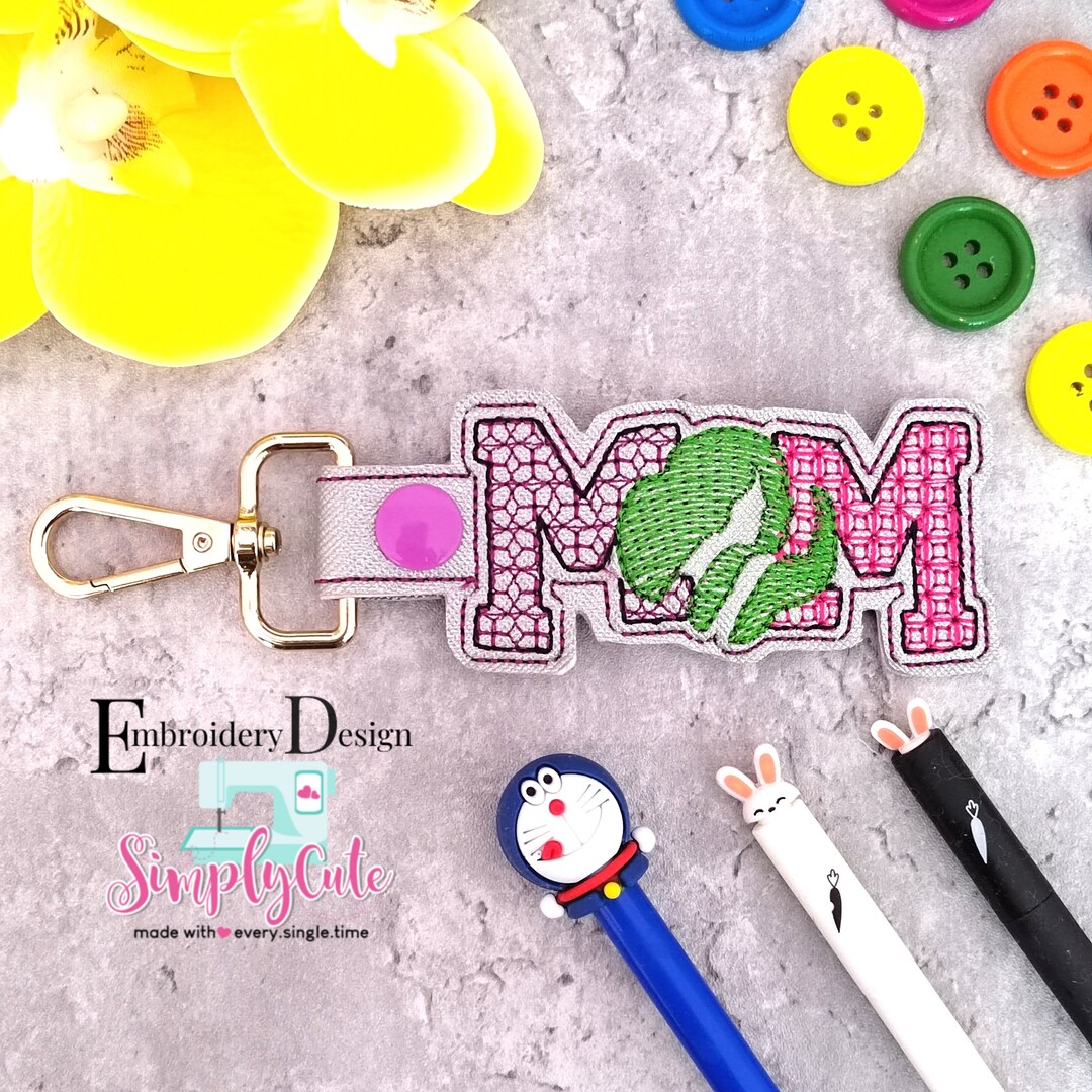 Mom Embroidery Design | Machine Embroidery Design Mom | Key Fob ...